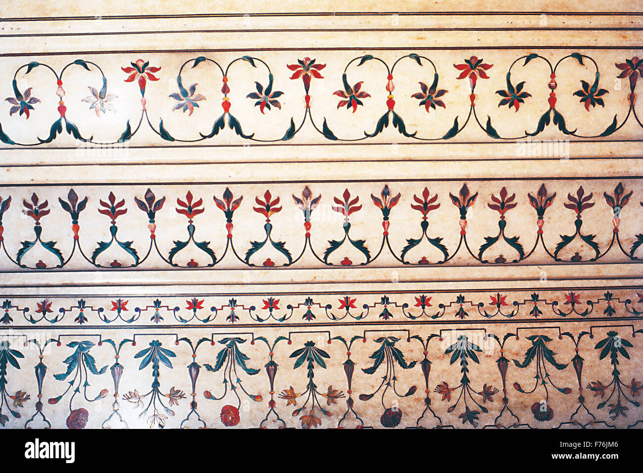 Floral designs, taj mahal, agra, delhi, india, asia Stock Photo - Alamy