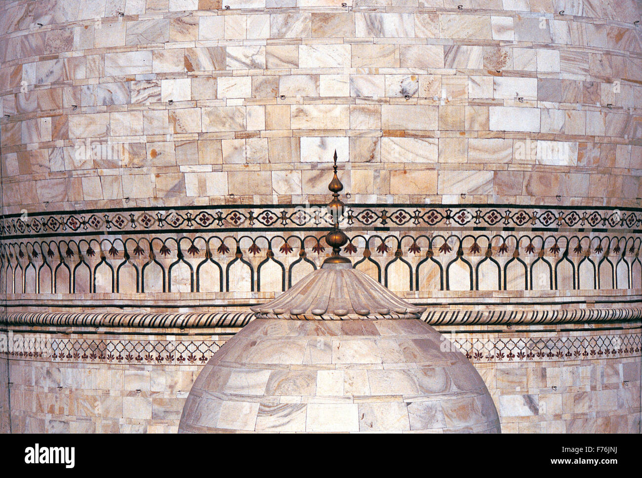 Floral designs on dome taj mahal, agra, delhi, india, asia Stock Photo ...