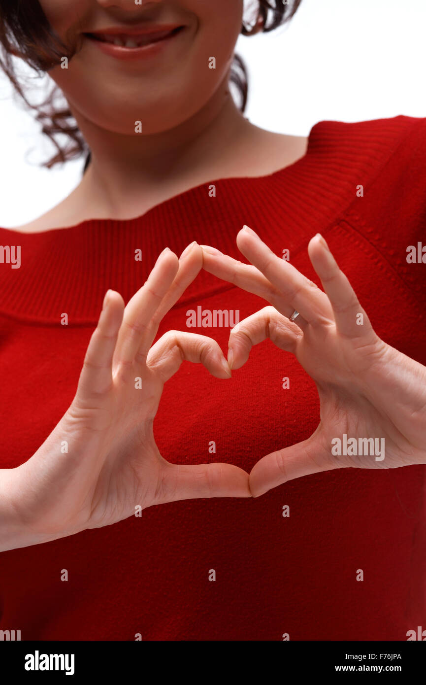 Finger heart shape hi-res stock photography and images - Alamy