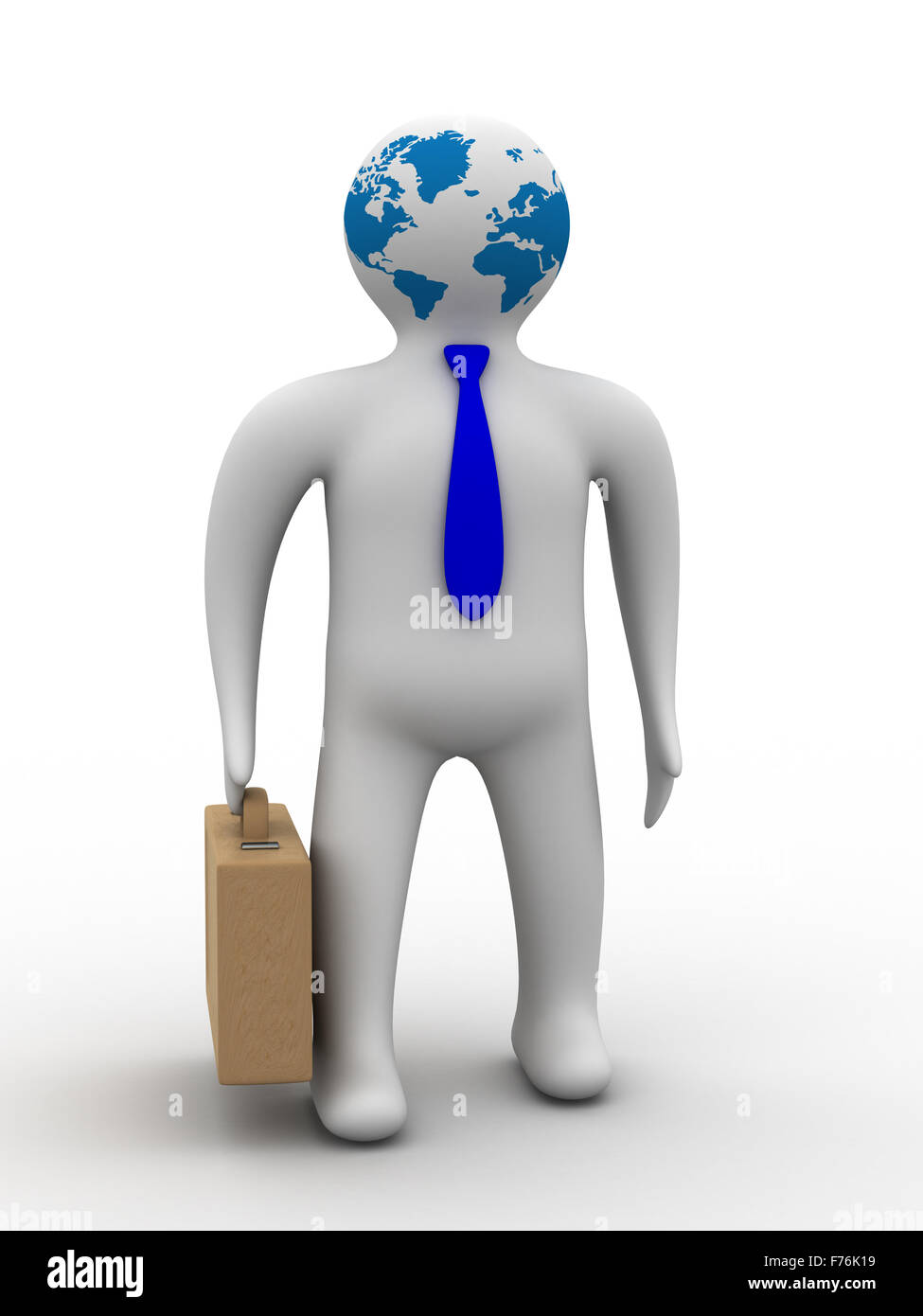 businessman on a white background. Isolated 3D image Stock Photo - Alamy