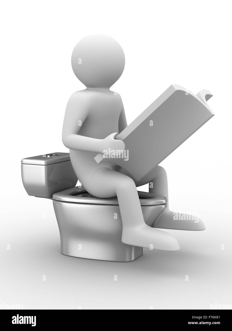 Man reading magazine on toilet hi-res stock photography and images - Alamy