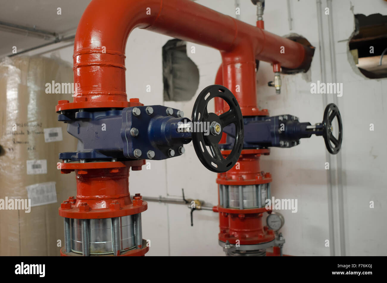 Detail of valves and pipes in industrial plant Stock Photo - Alamy