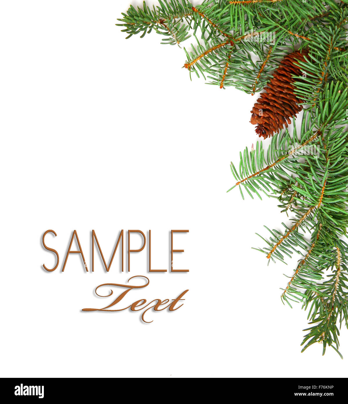 Christmas Rustic Image of Pine Tree Stems and a Pinecone Stock Photo ...