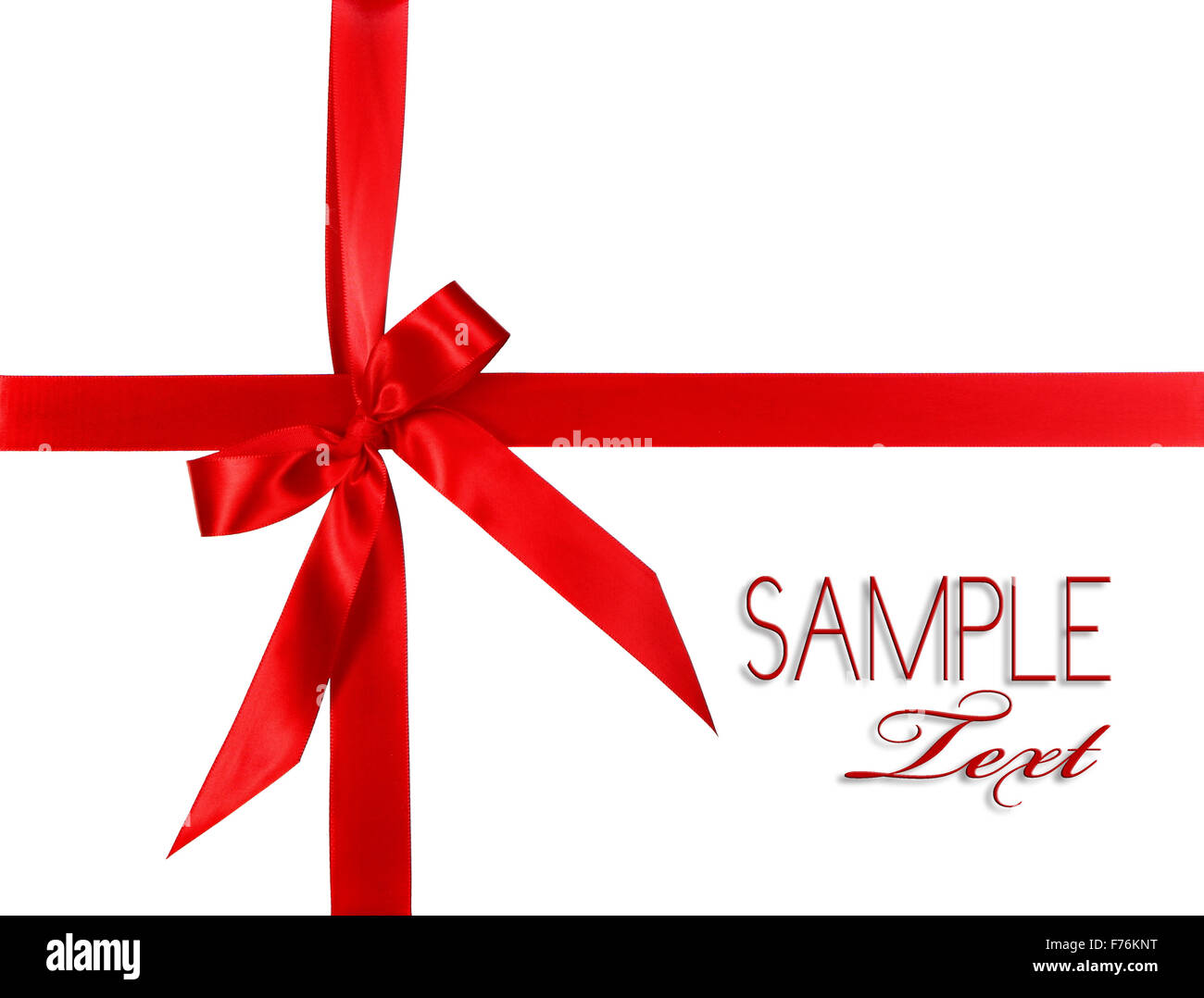 Big Red Holiday Bow Package on White Background Stock Photo - Alamy