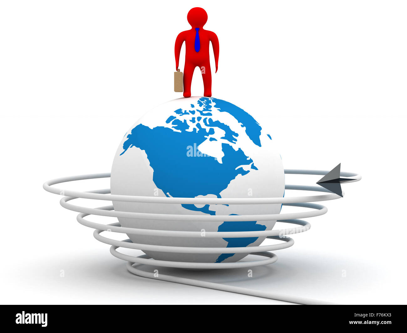 Global communication in the world. 3D image Stock Photo - Alamy