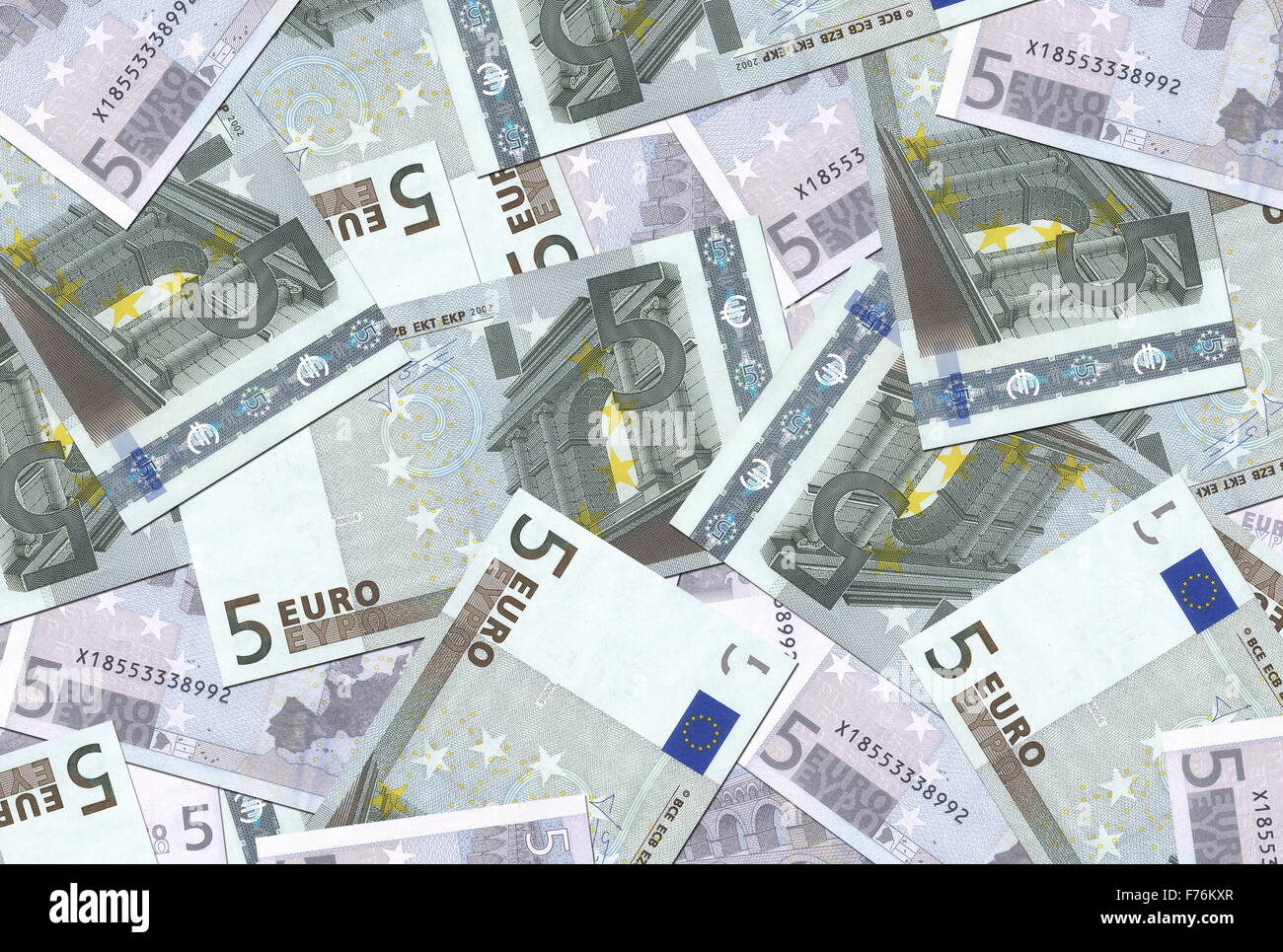 5 Euro Notes Texture Stock Photo - Alamy