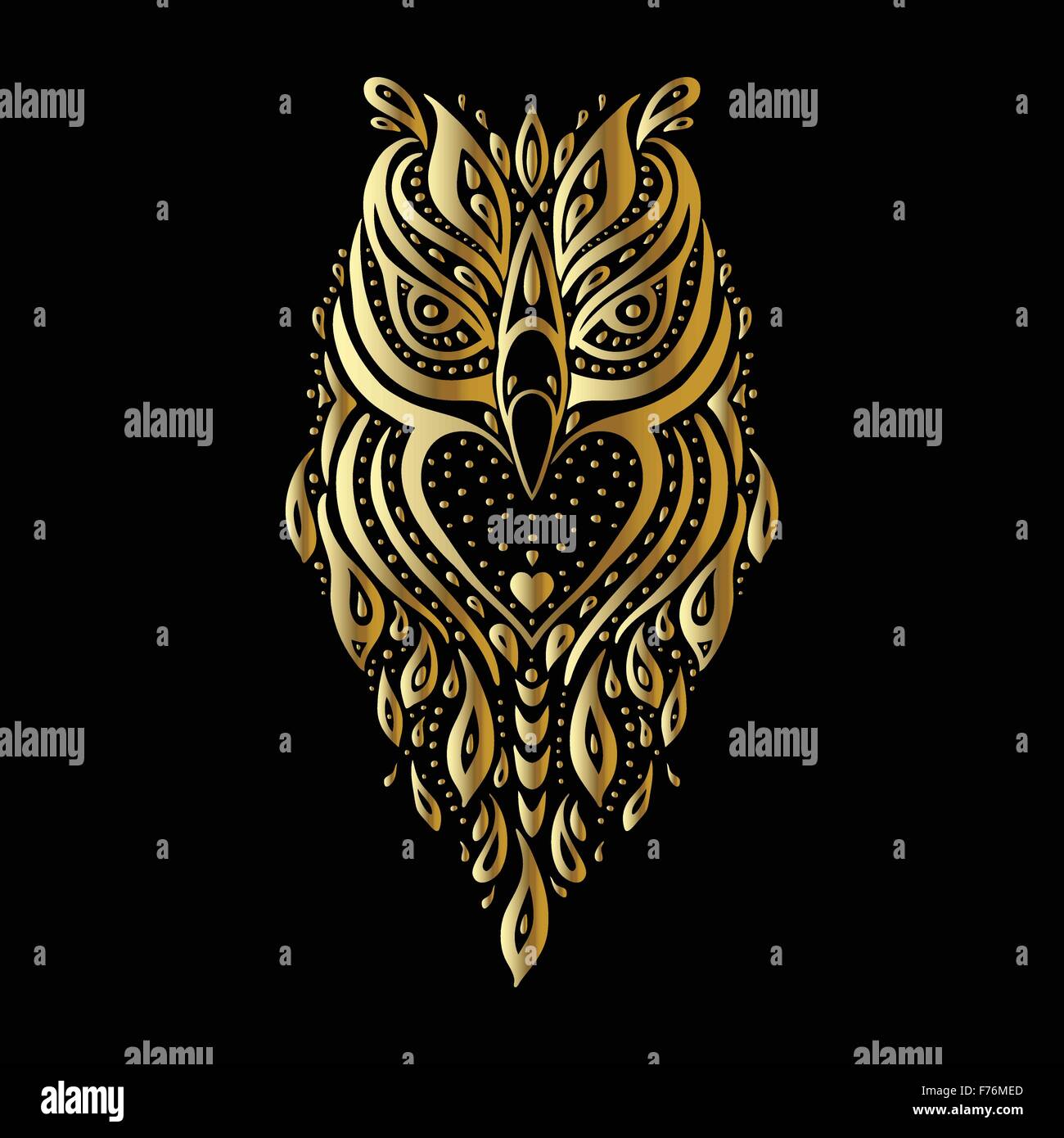 Owl. Tribal pattern Stock Vector Image & Art - Alamy