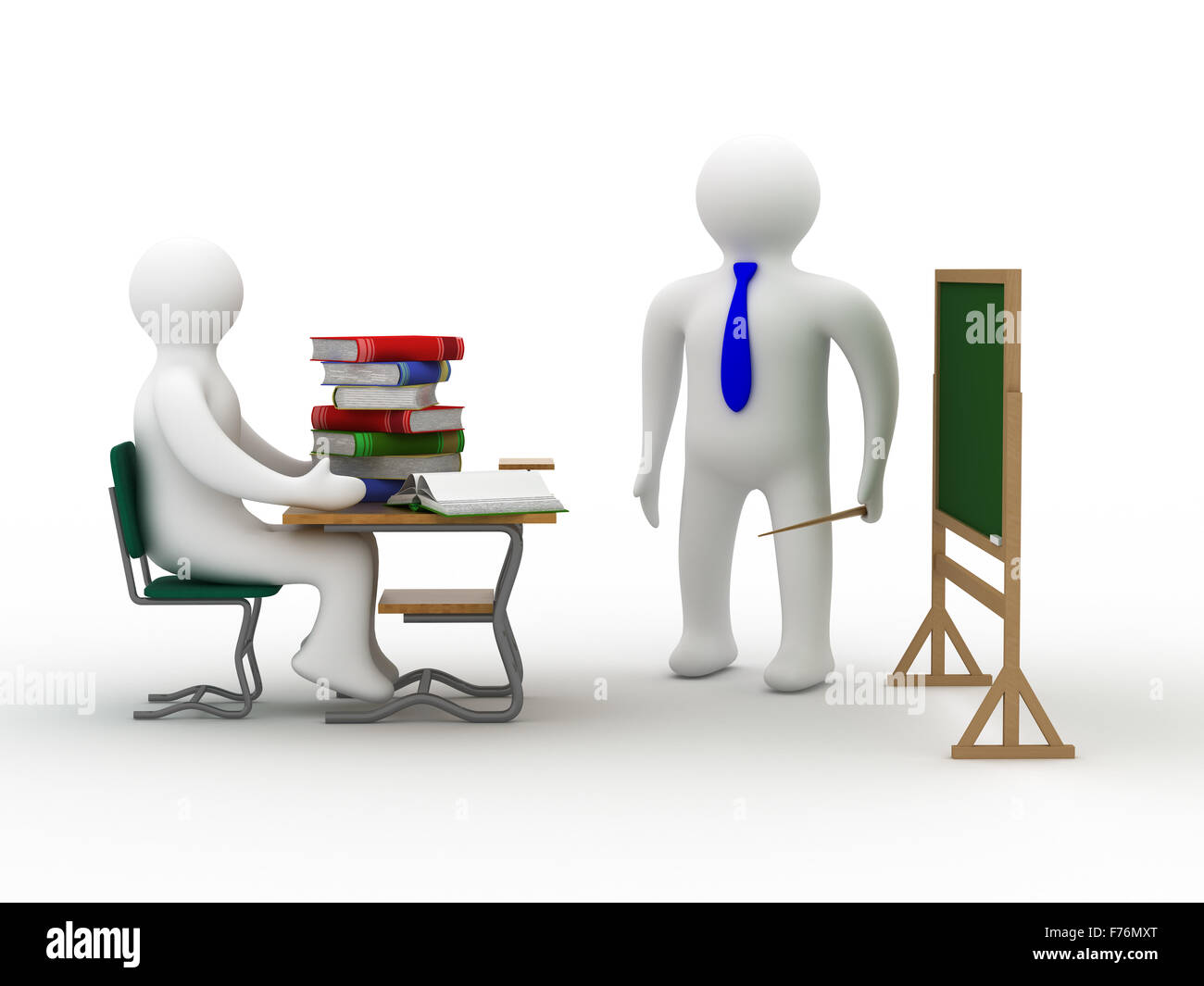 Lesson in a school class. Isolated 3D image Stock Photo - Alamy