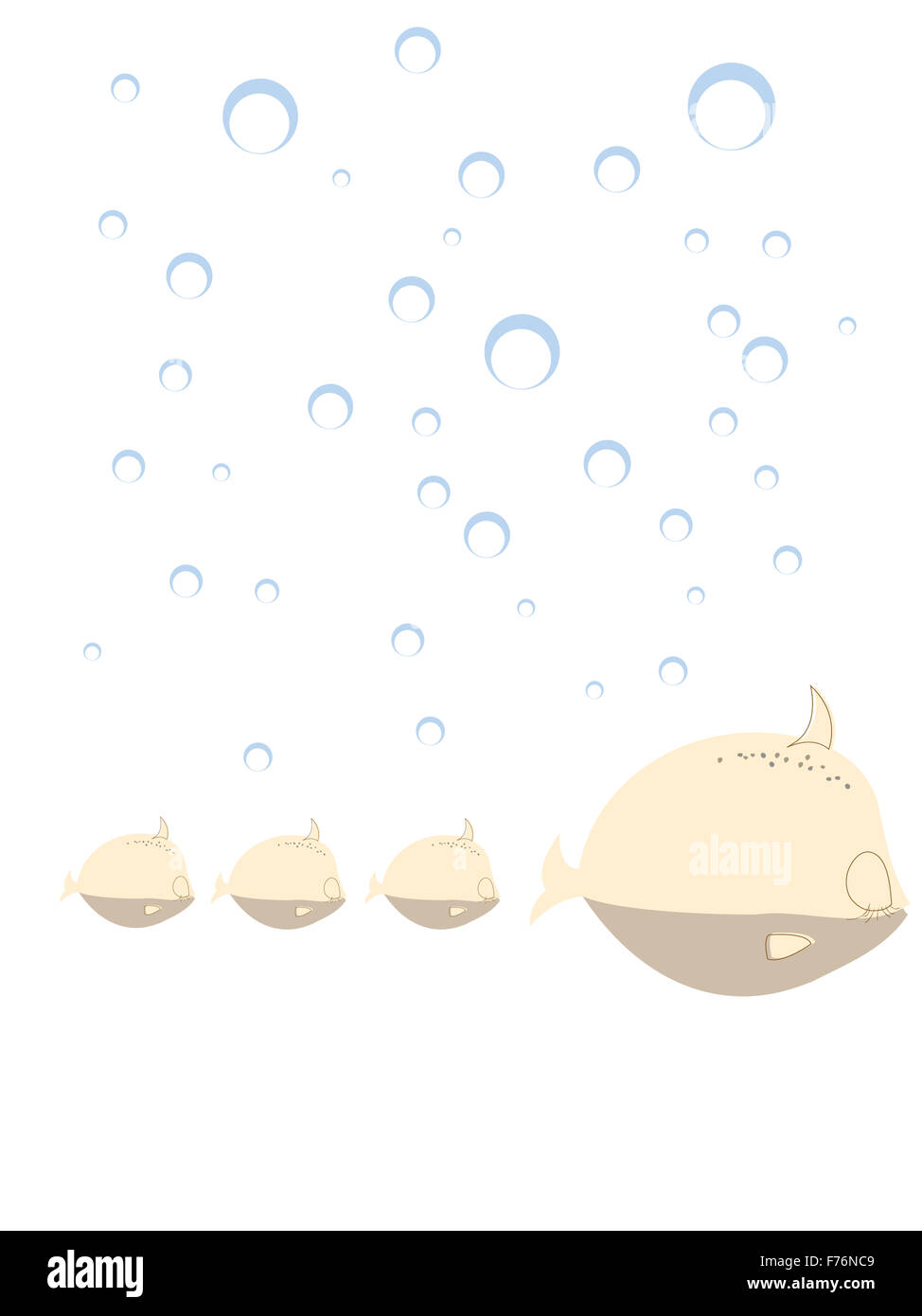 Family of fish illustration Cut Out Stock Images & Pictures - Alamy