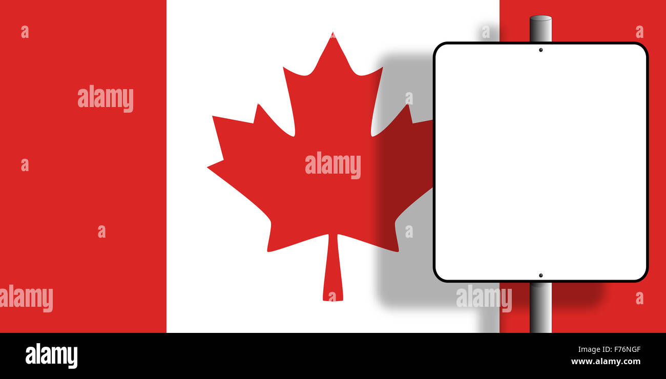 Canada Flag Sign Stock Photo - Alamy
