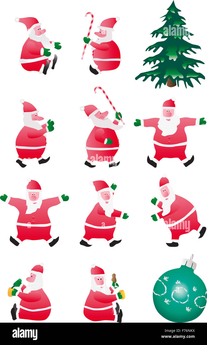Set of Santa Stock Photo - Alamy
