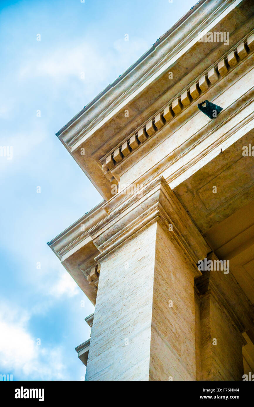 Architectural detail of colonnade in Vatican - Rome, Italy Stock Photo ...