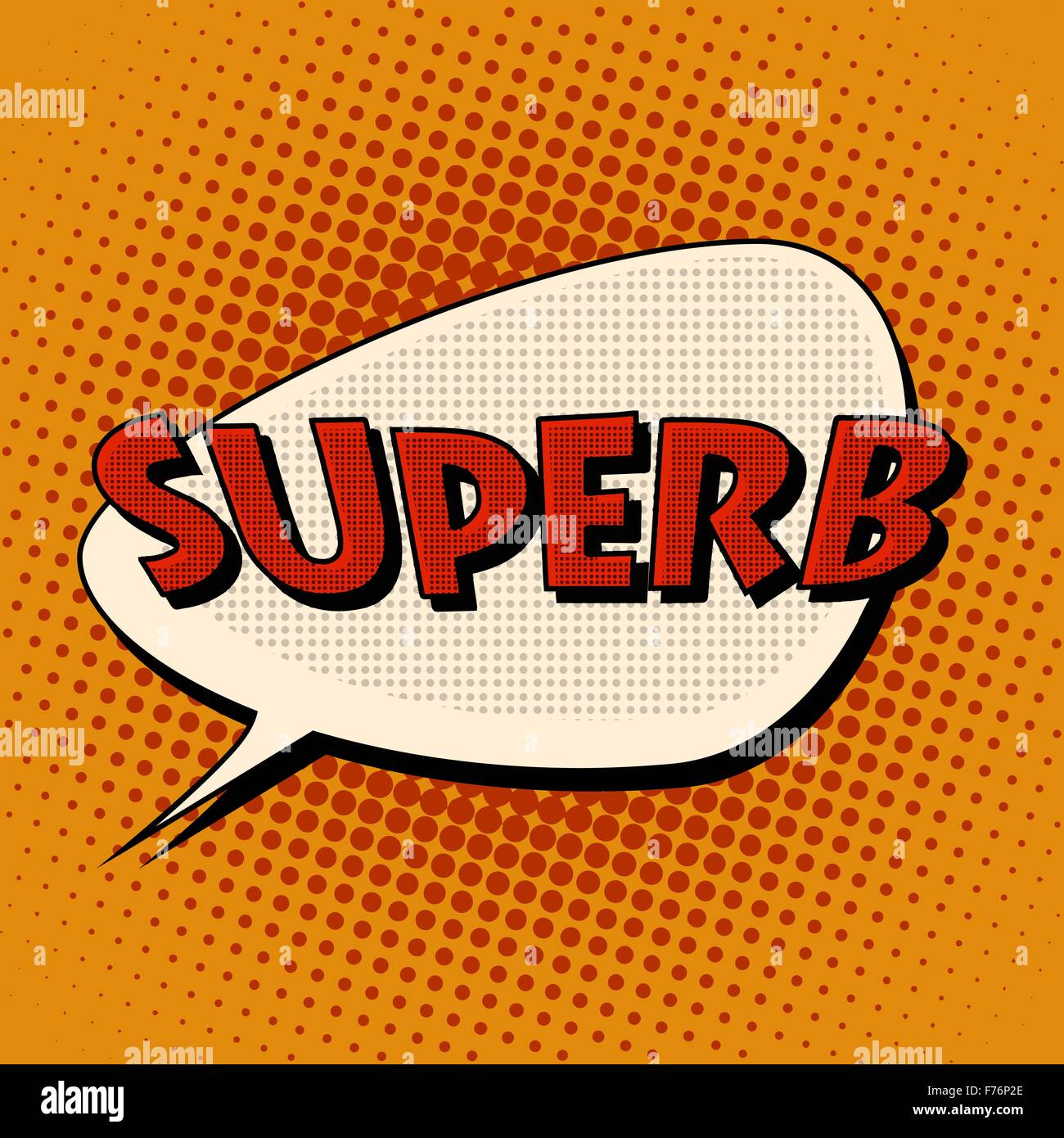 superb super excellent comic bubble retro text Stock Vector Image & Art ...