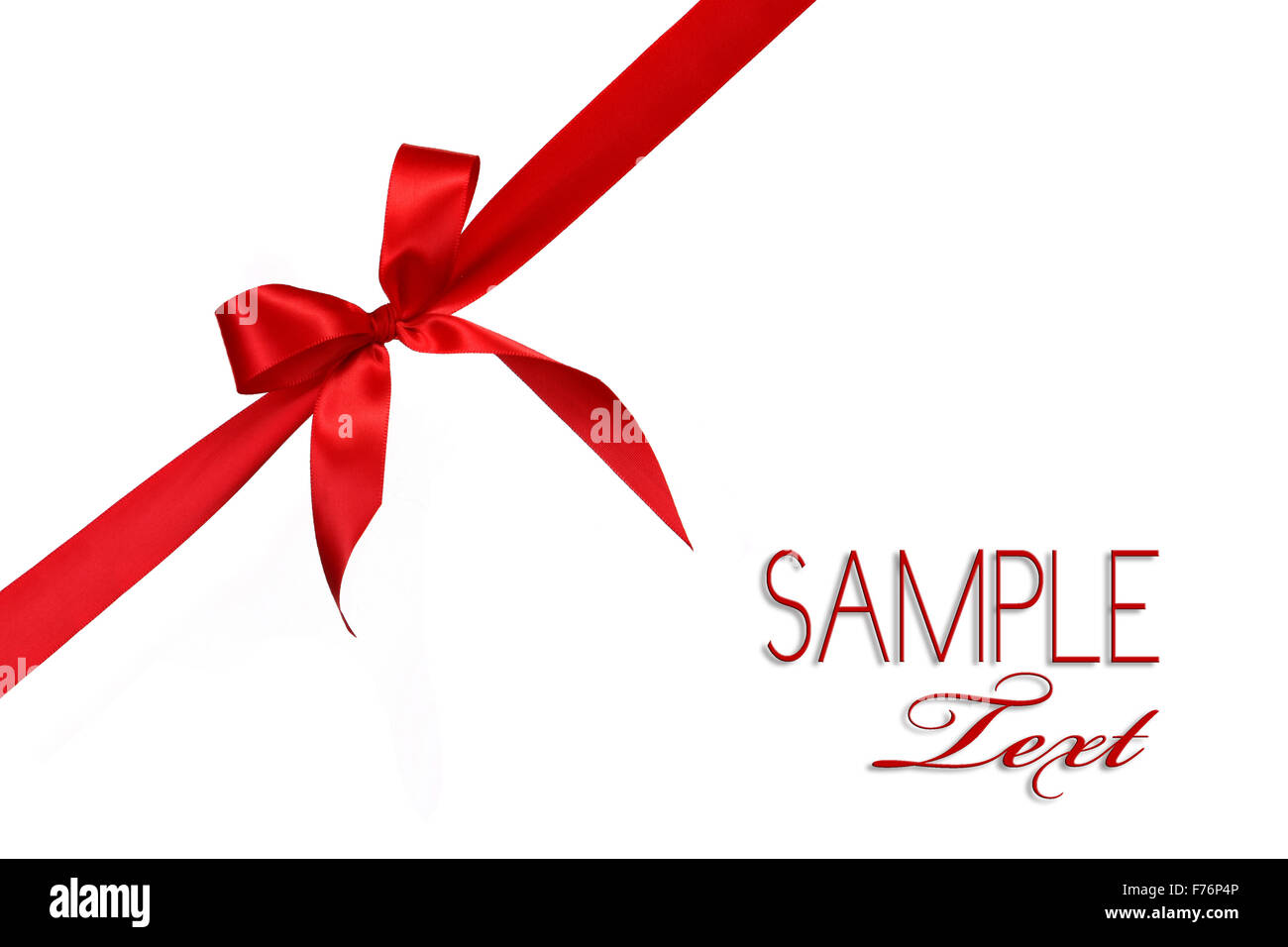 Red Gift Ribbon Bow Stock Photo - Alamy