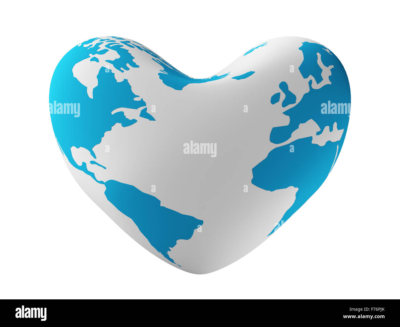 Blue planet in heart hi-res stock photography and images - Alamy