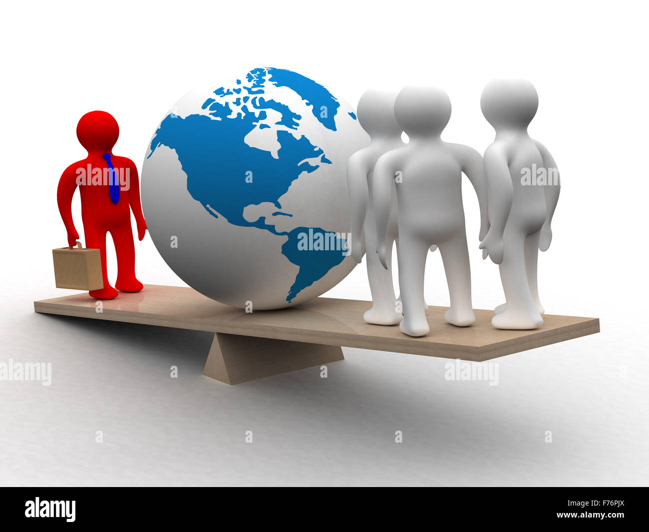 Conceptual image of teamwork. 3D image Stock Photo - Alamy