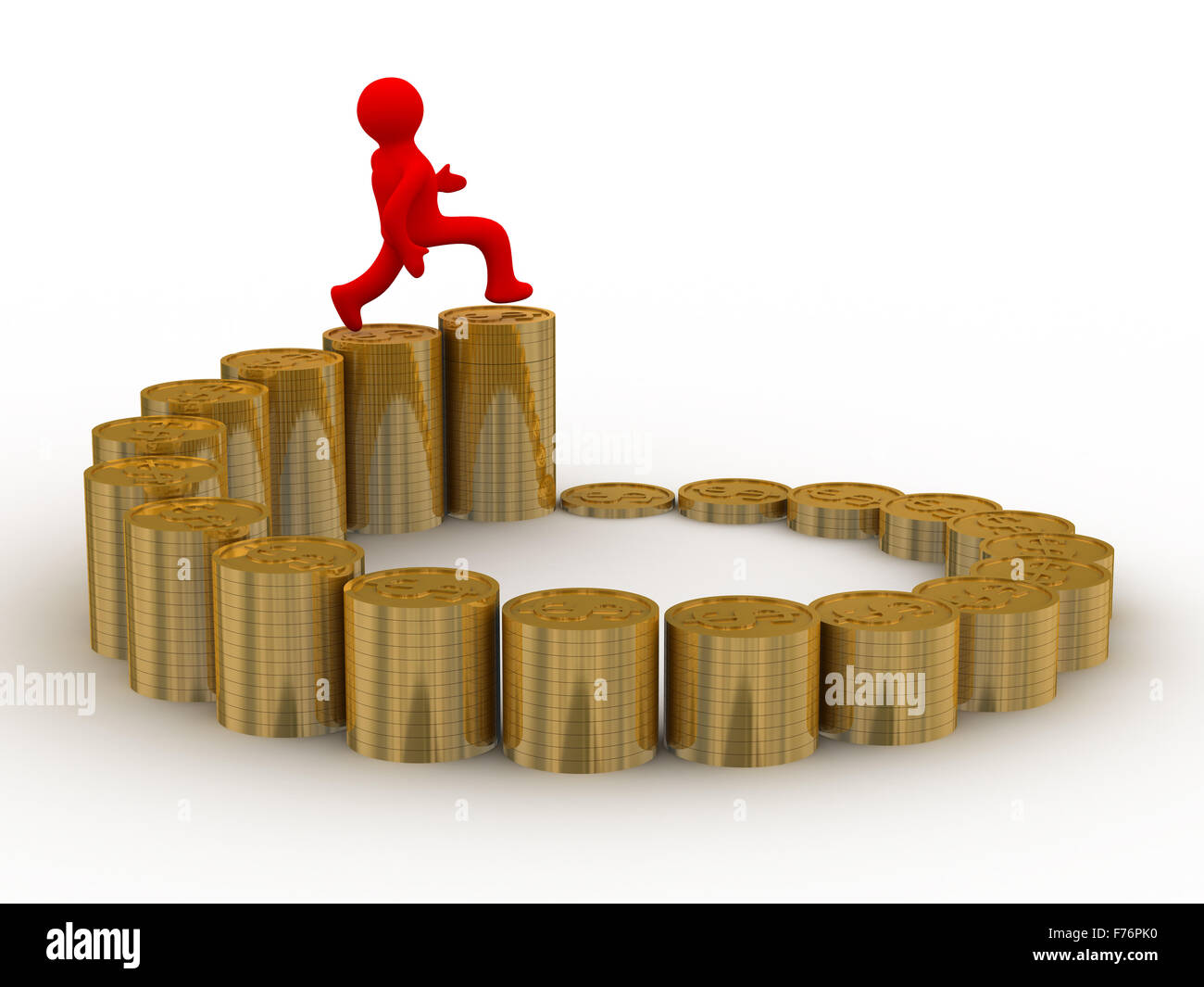 diagram of growth. 3D image. Isolated illustration Stock Photo - Alamy