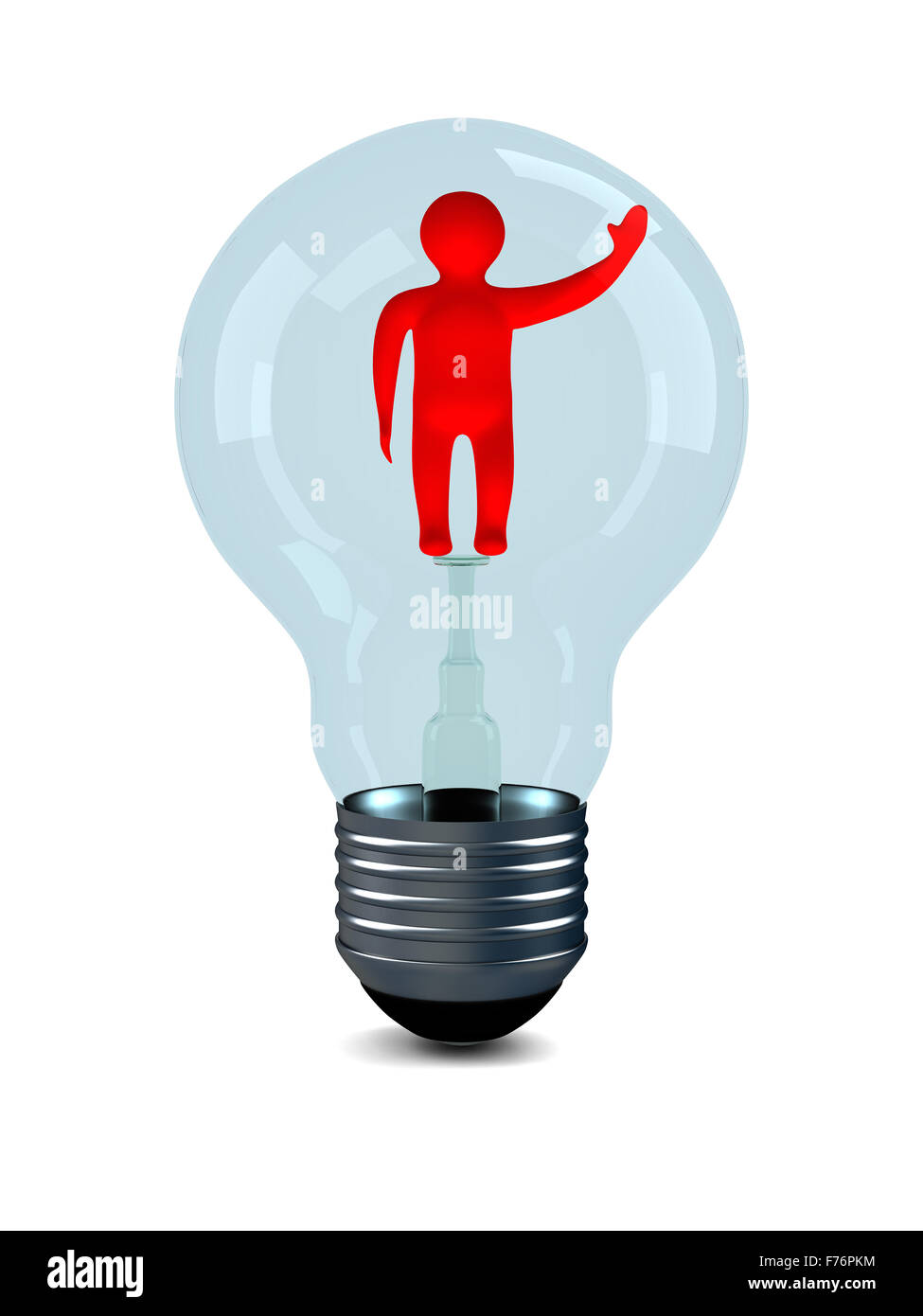 Red light bulb man Cut Out Stock Images & Pictures - Alamy