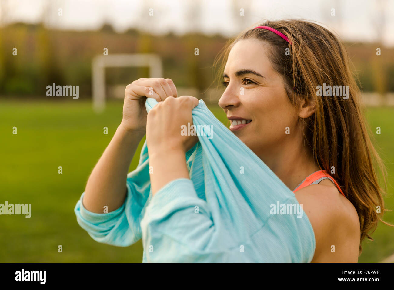 Wearing something hi-res stock photography and images - Alamy