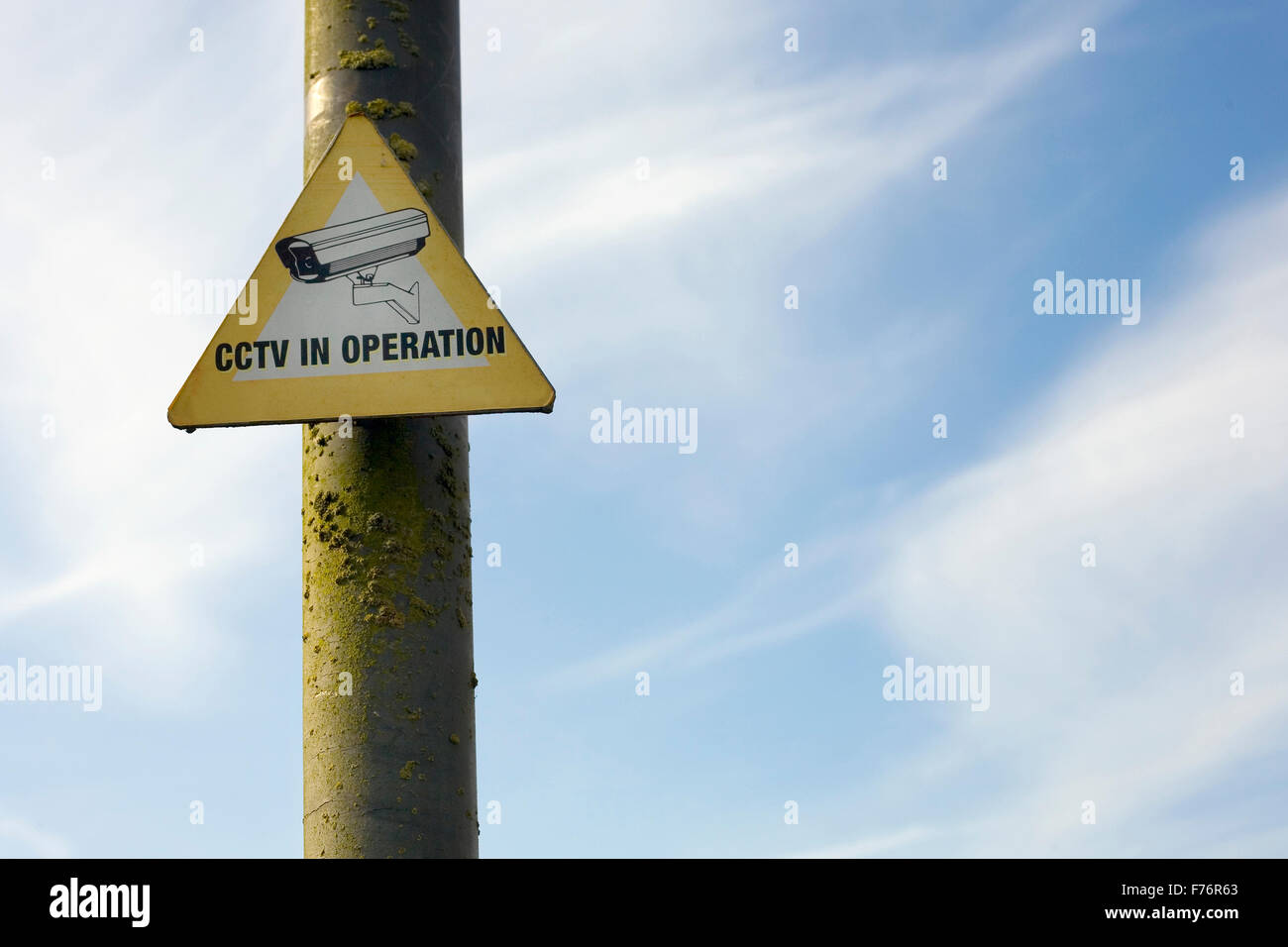 CCTV in operation sign Stock Photo - Alamy