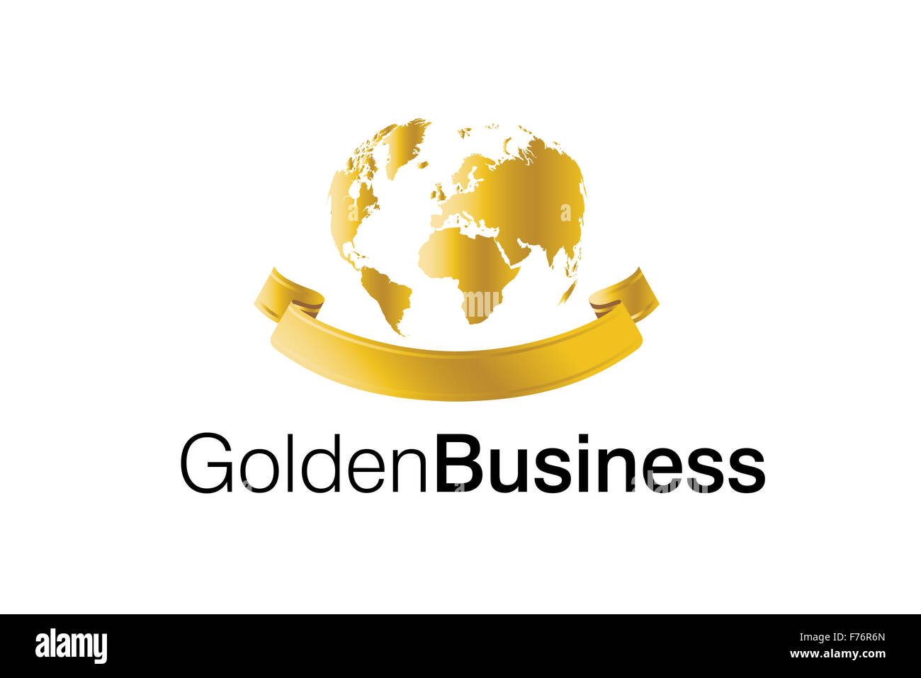 Golden Business Logo Stock Photo - Alamy