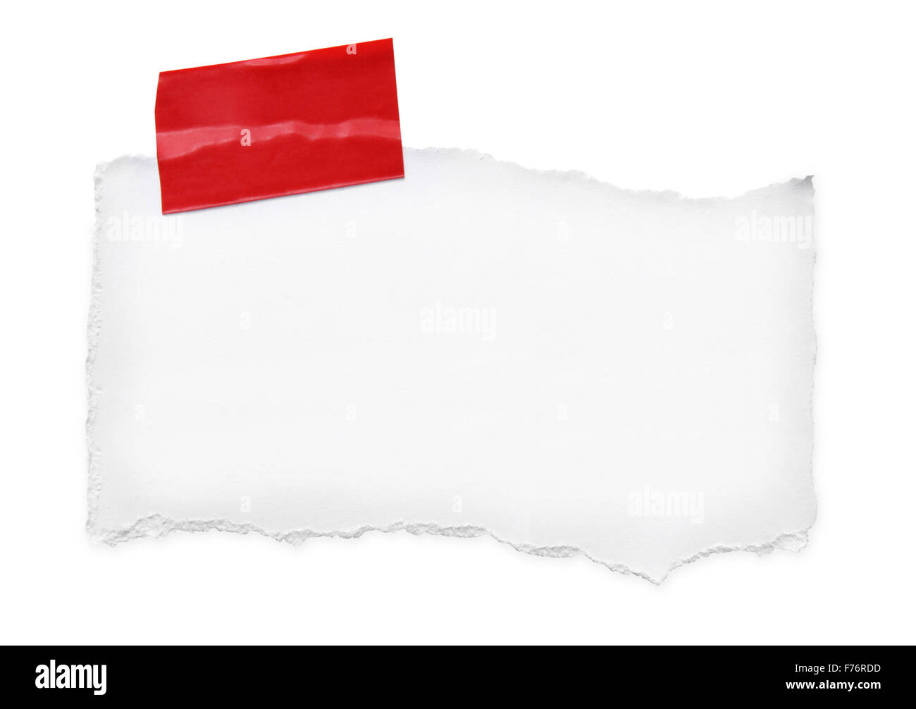 Torn Paper with Red Tape Stock Photo - Alamy