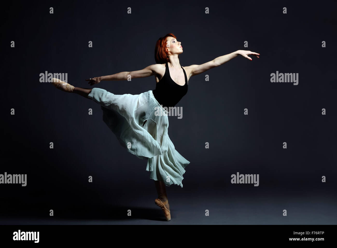 Ballet dancer performing on stage Stock Photo - Alamy