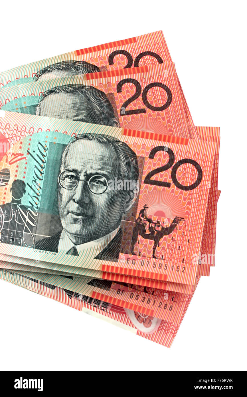 Australian Twenty Dollar Notes Stock Photo - Alamy