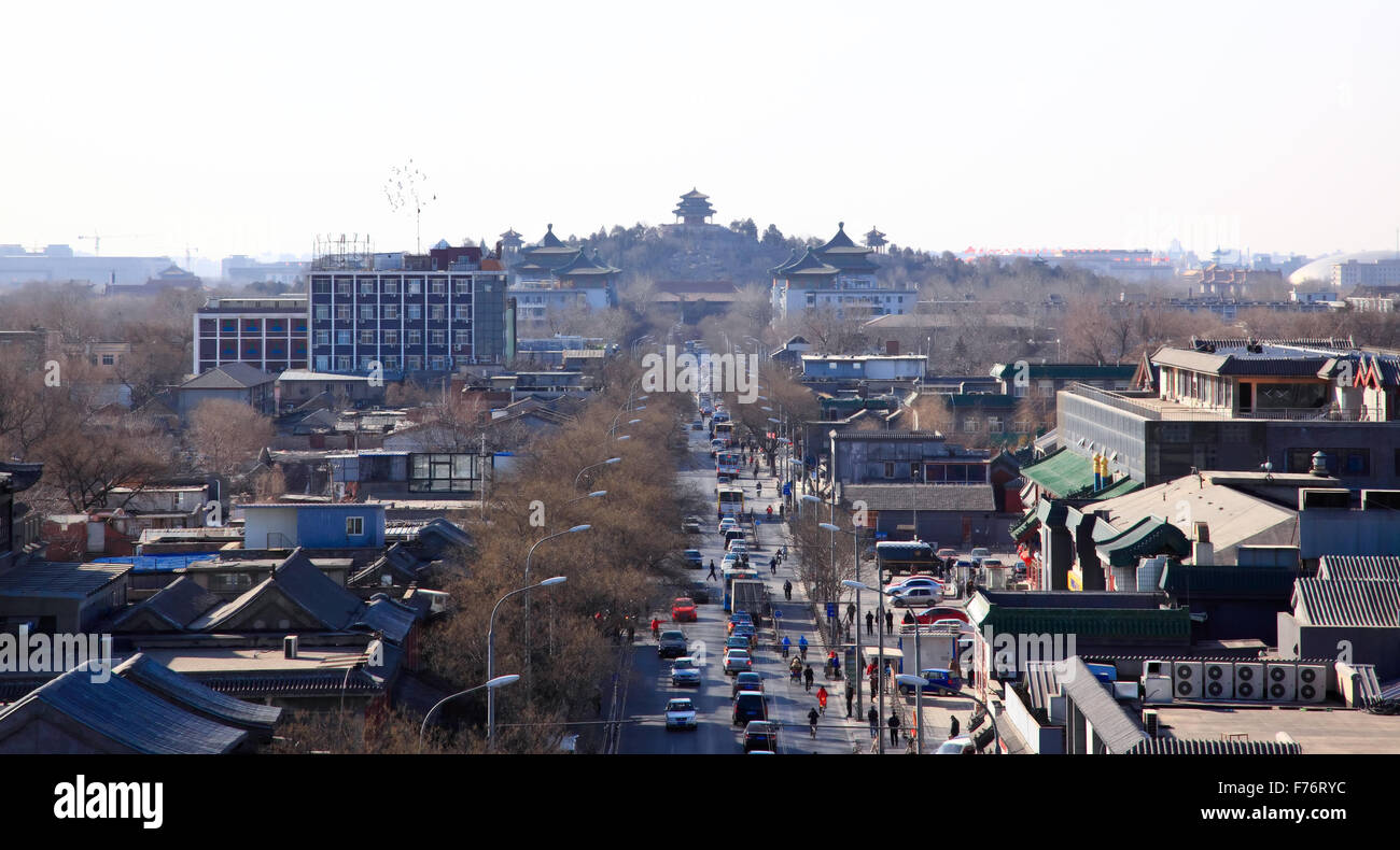 The aerial view of old city center of Beijing Stock Photo - Alamy