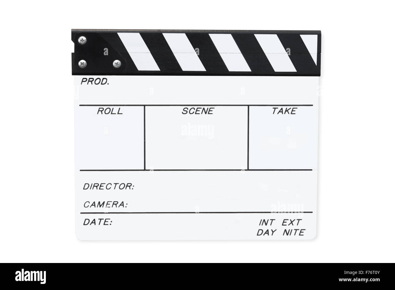 White Clapperboard (with Path Stock Photo - Alamy