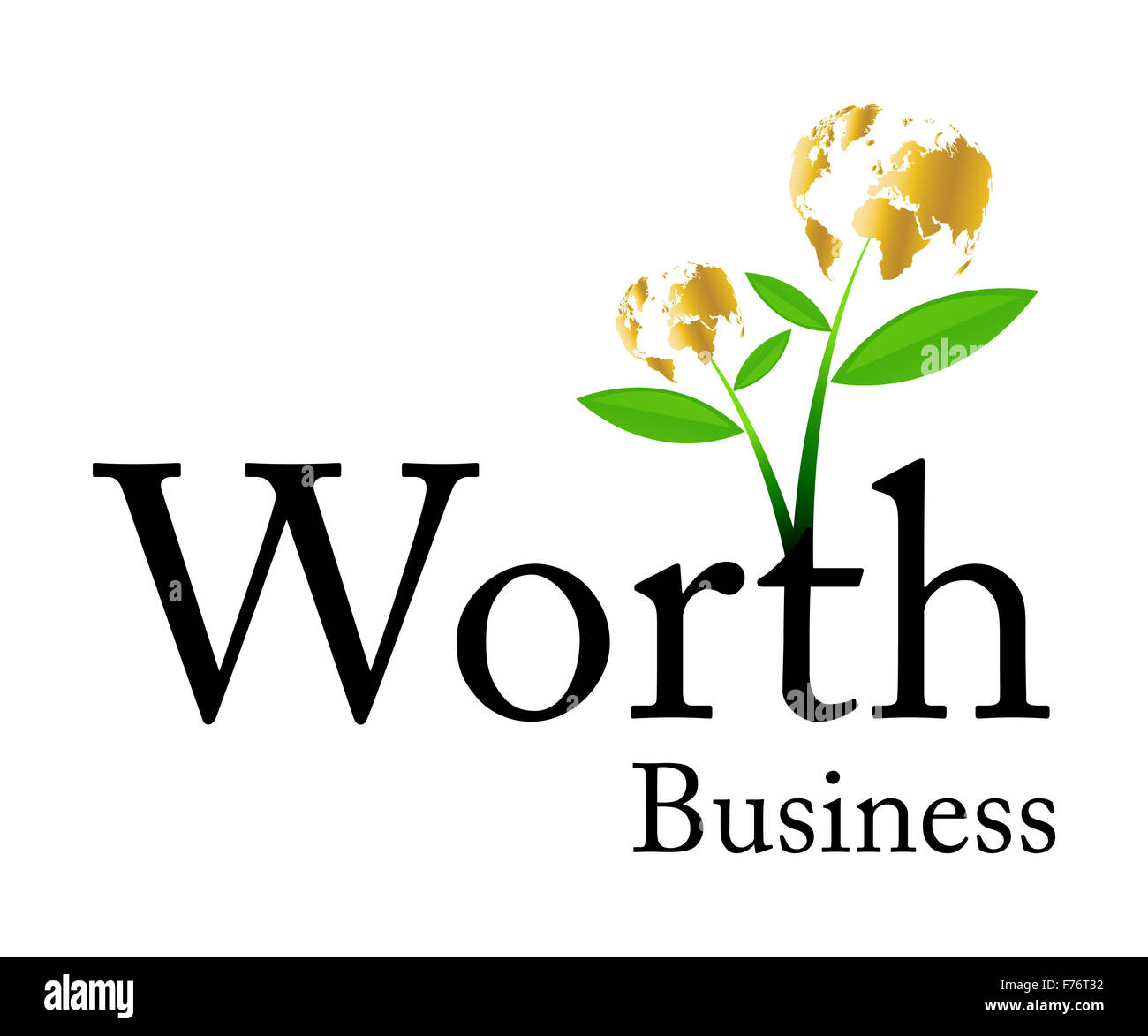Worth Business Logo Stock Photo - Alamy