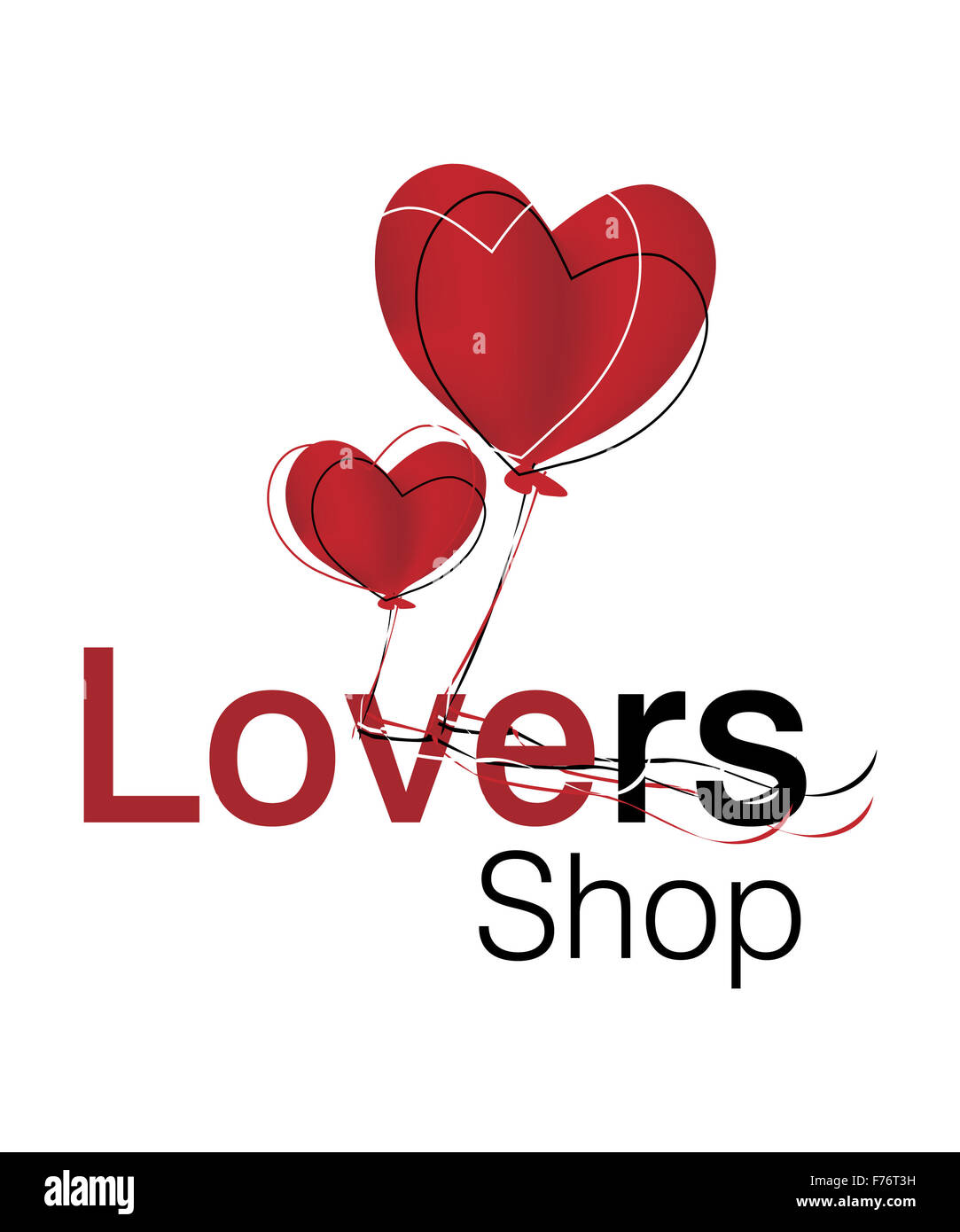 Balloon lovers Cut Out Stock Images & Pictures - Alamy