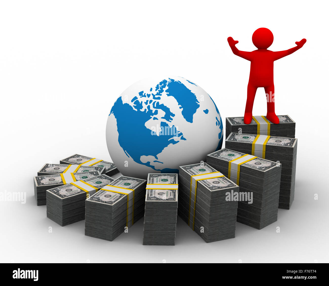 diagramme of financial growth. Isolated 3D image Stock Photo - Alamy