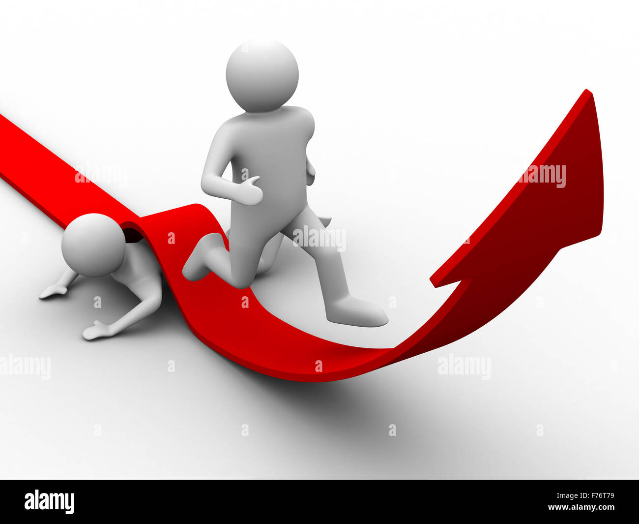 Man climb red arrow hi-res stock photography and images - Alamy