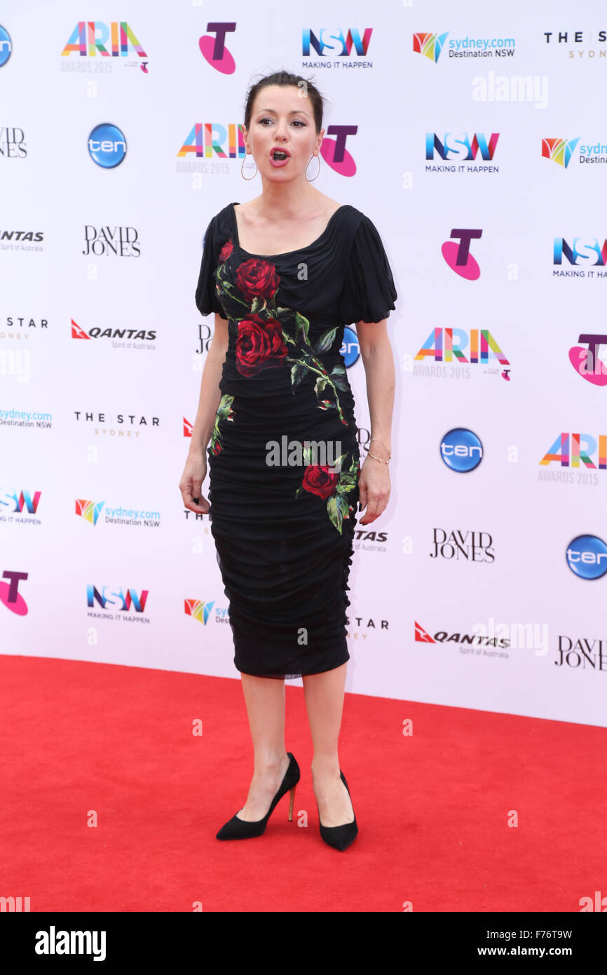 Sydney, Australia. 26 November 2015. Tina Arena arrives on the red ...