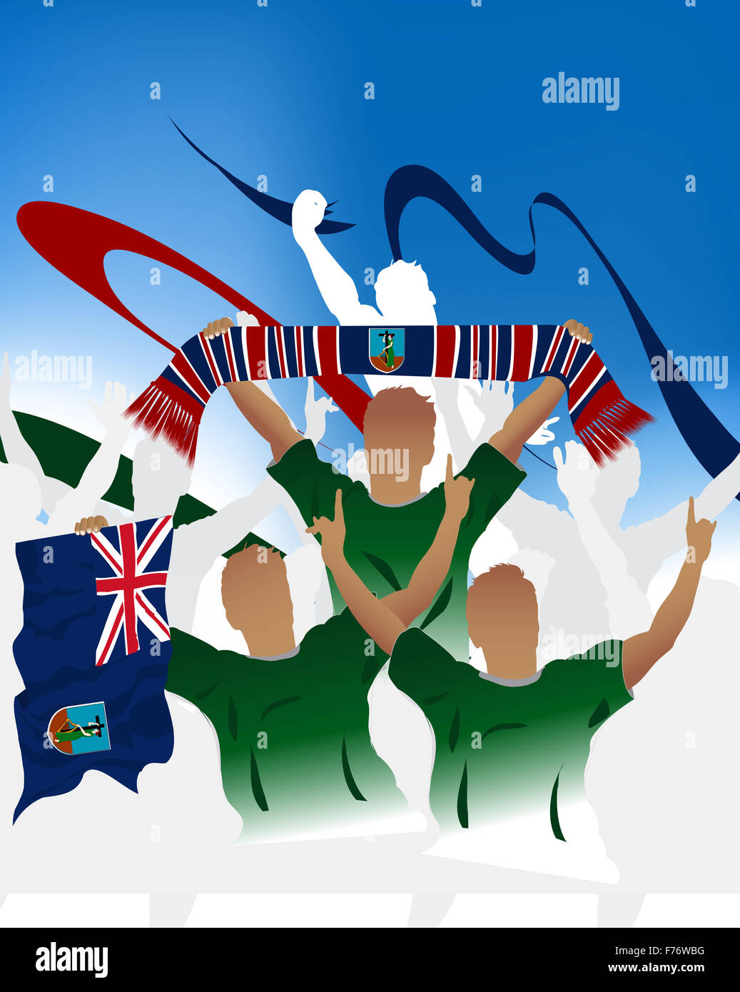 Flag of the montserrat hi-res stock photography and images - Alamy