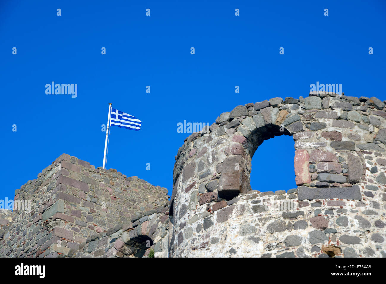 Molivos Castle Lesvos Greece Stock Photo - Alamy