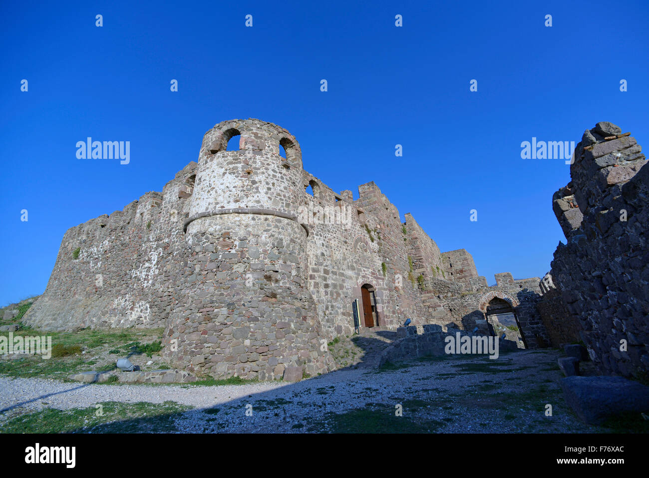 Molivos Castle Lesvos Greece Stock Photo - Alamy