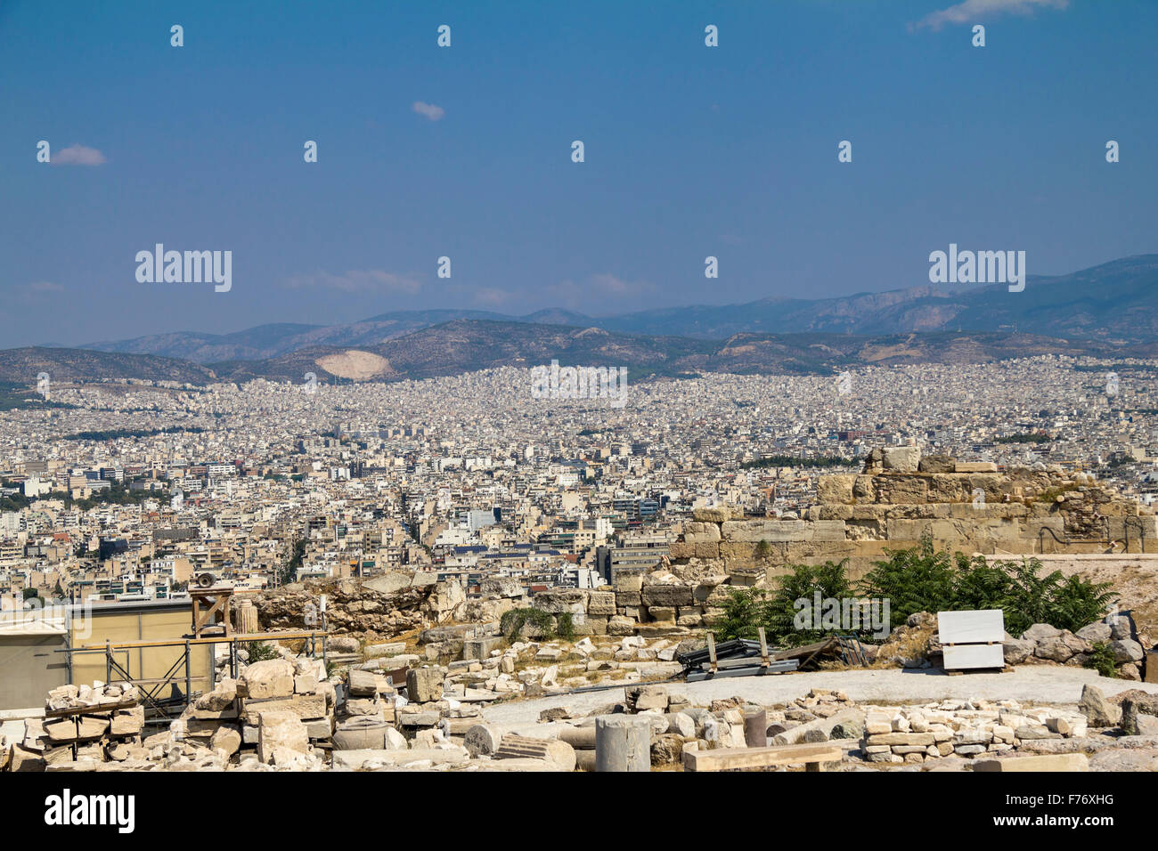 View over Athens, from the acropolis Stock Photo - Alamy