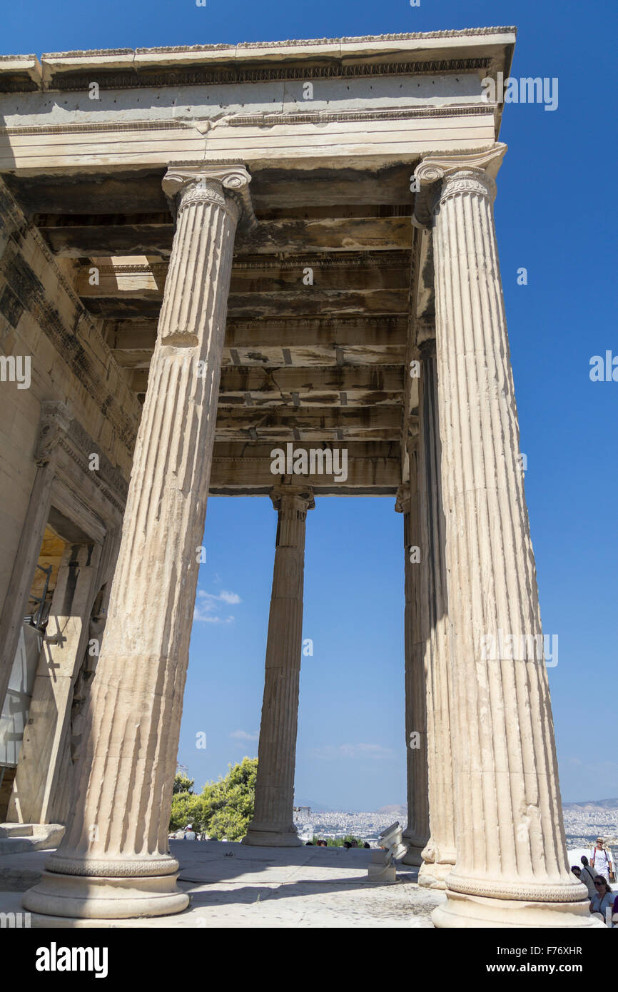 Columns of the acropolis, Athens Stock Photo - Alamy