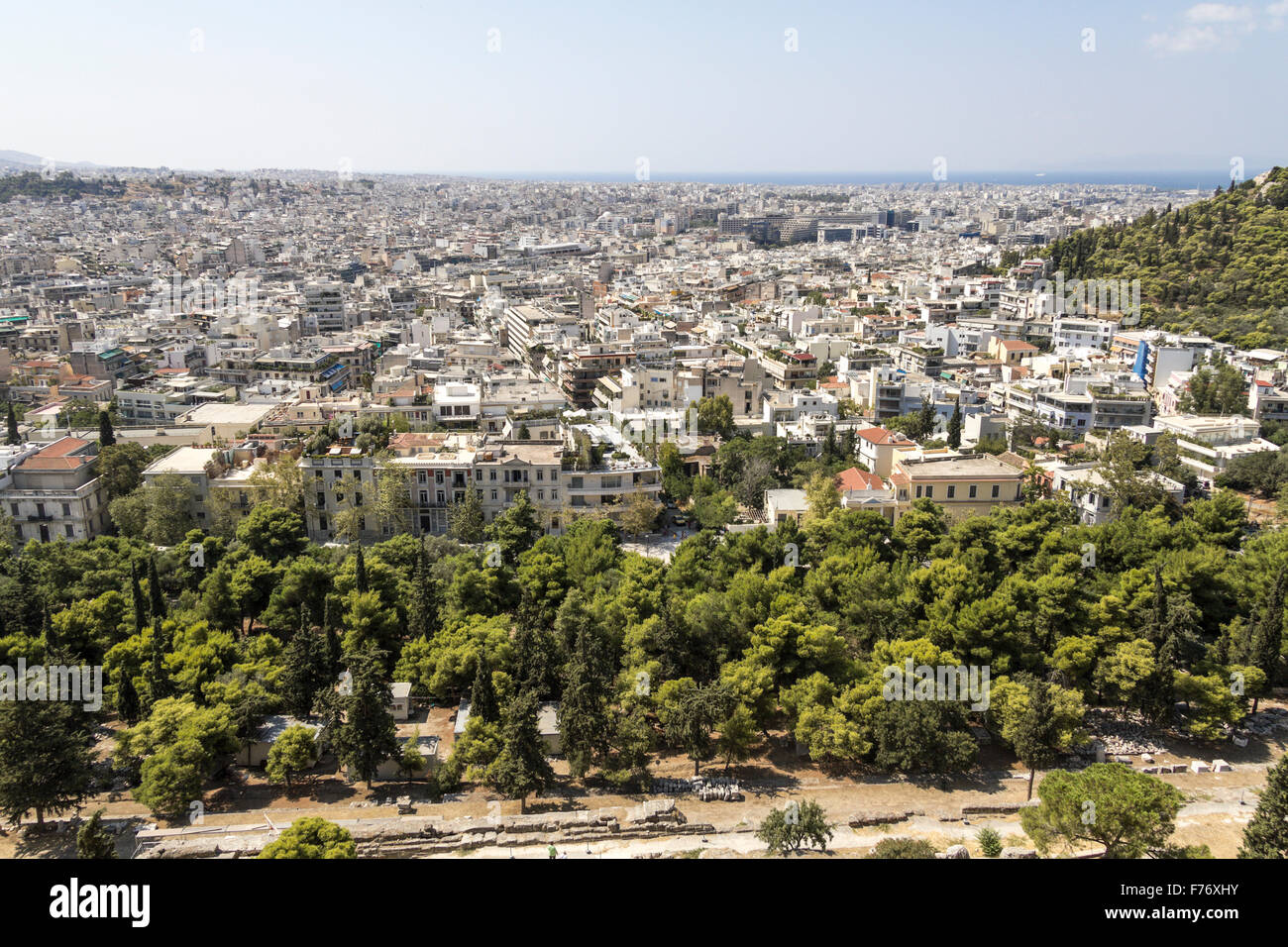 View over Athens, from the acropolis Stock Photo - Alamy