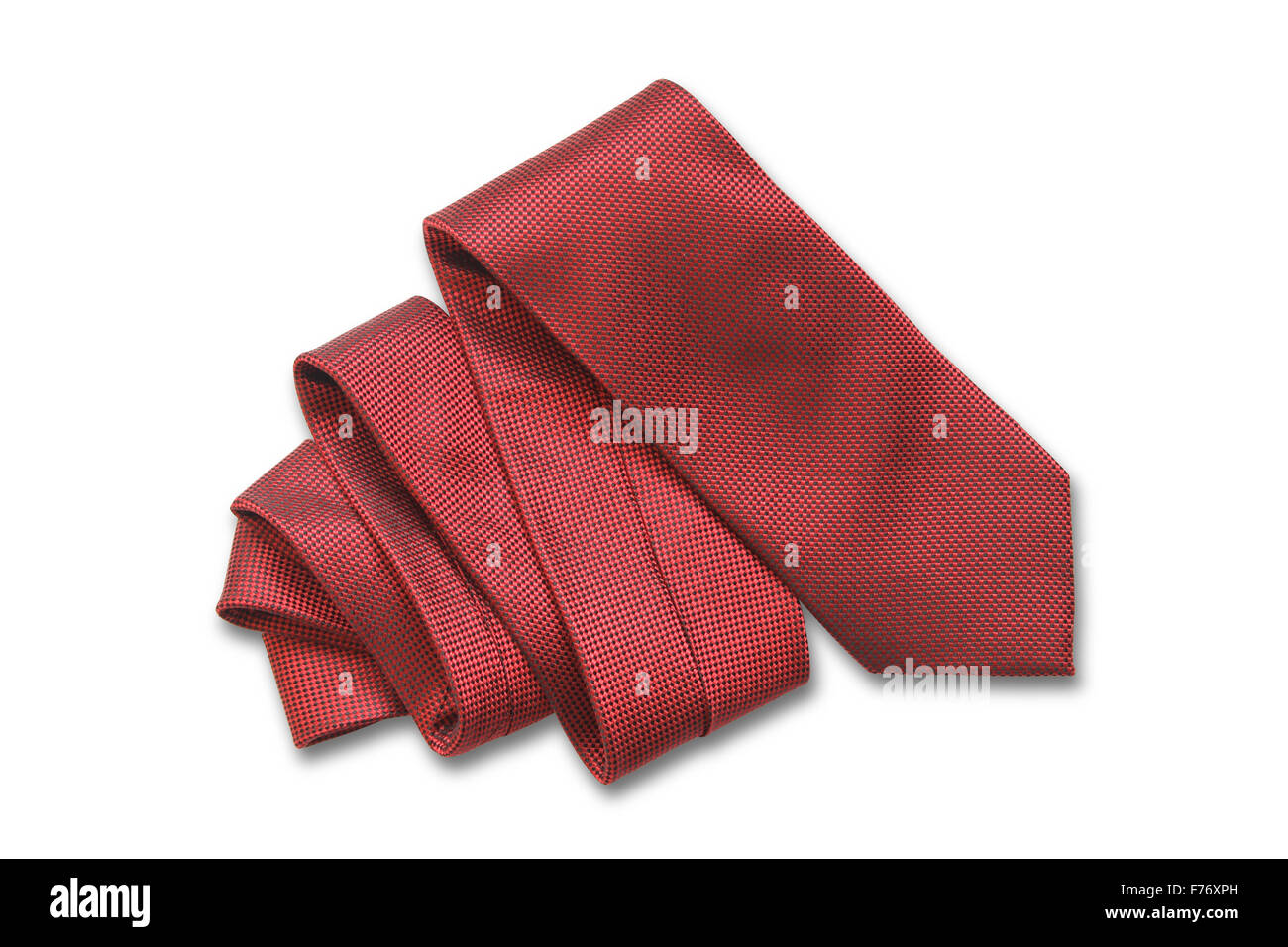 Red Necktie on White Stock Photo - Alamy