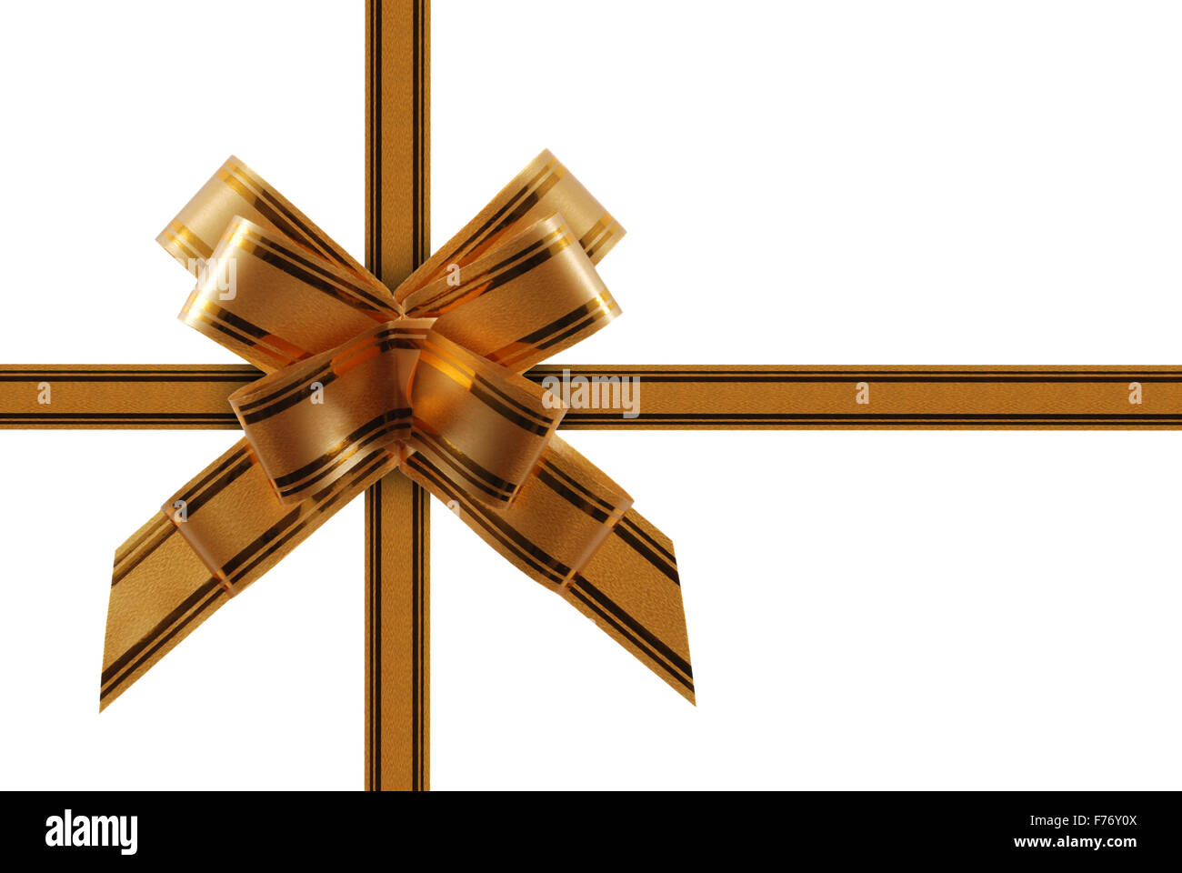 Congratulatory ribbon gold Stock Photo - Alamy