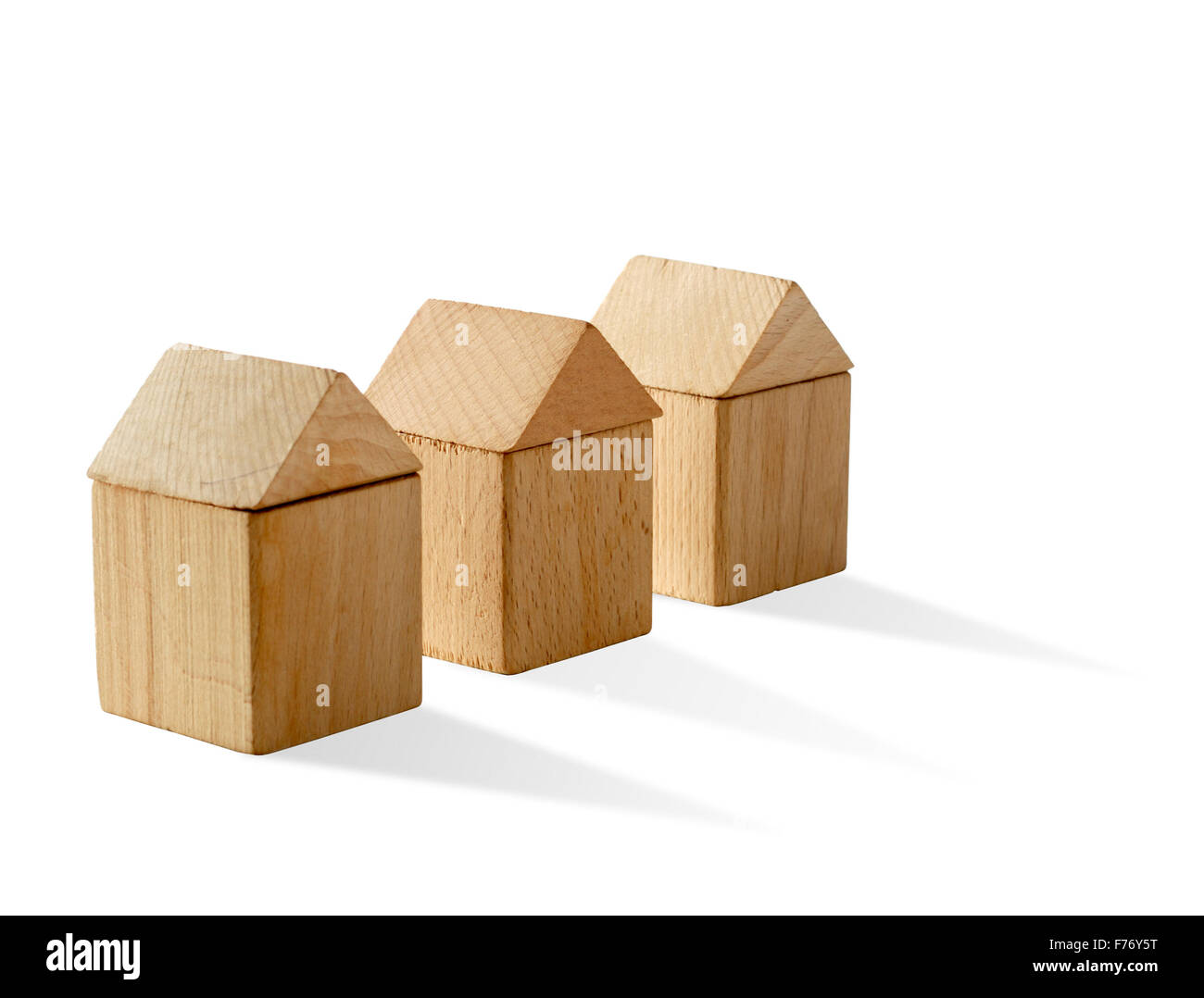 three house with shadow Stock Photo - Alamy
