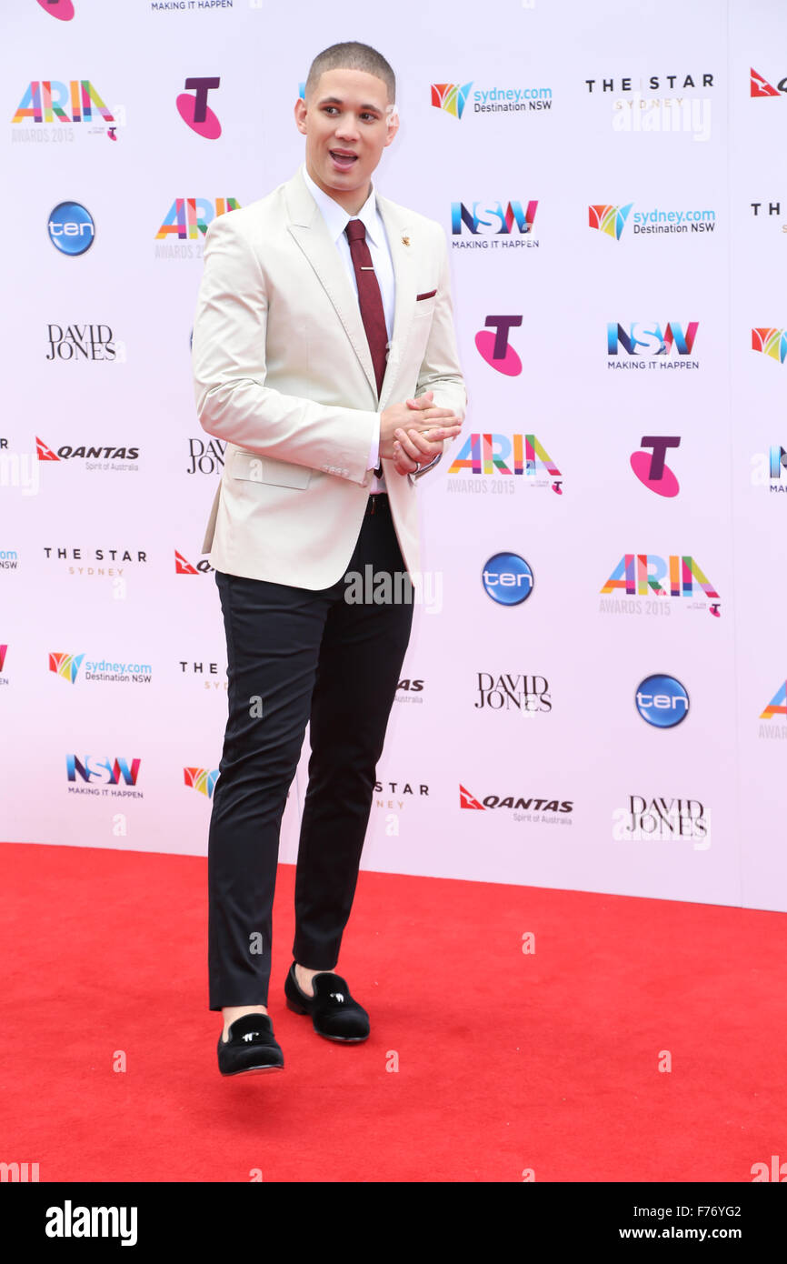 Sydney, Australia. 26 November 2015. Nathaniel arrives on the red ...