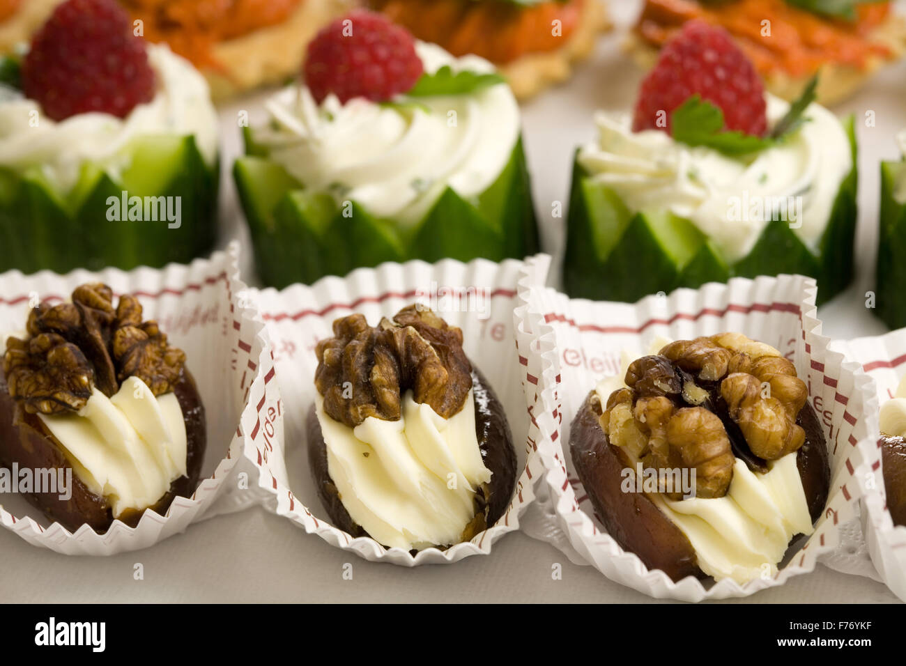 Small snacks in closeup Stock Photo - Alamy