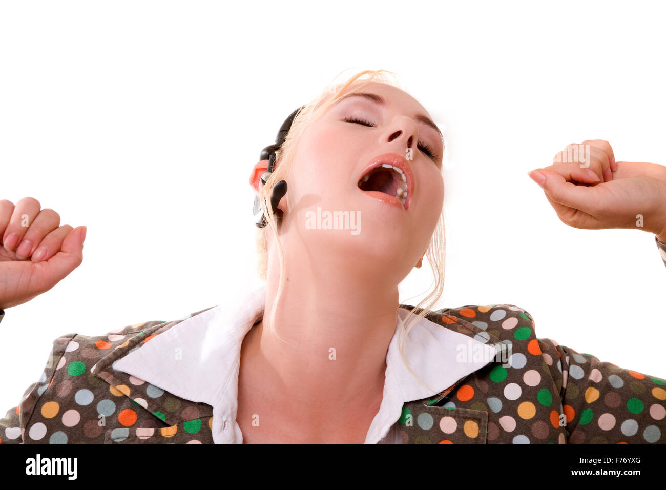 Tired receptionist hi-res stock photography and images - Alamy