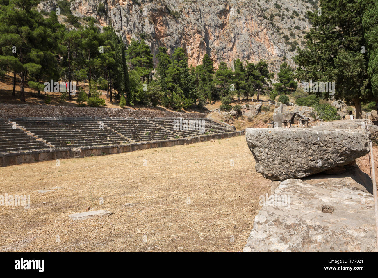 Ancient stadium at Delphi in Greece Stock Photo - Alamy