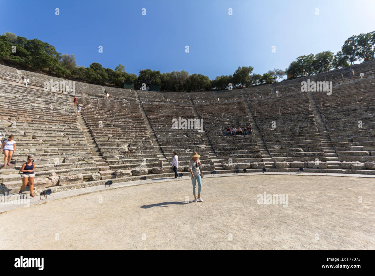 The ancient amphitheatre of Epidaurus in Greece Stock Photo - Alamy