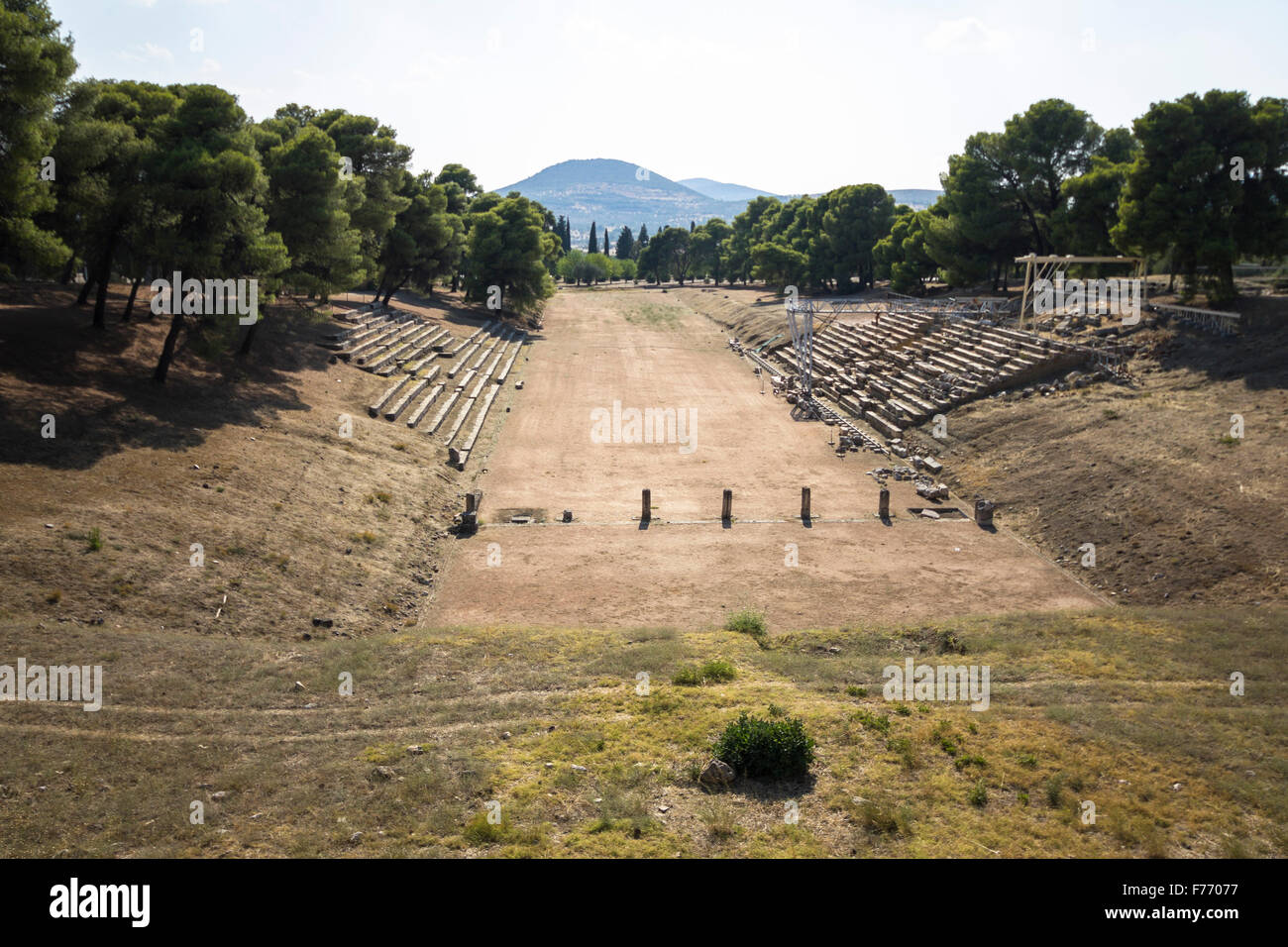 Ancient stadium at Epidaurus Greece Stock Photo - Alamy